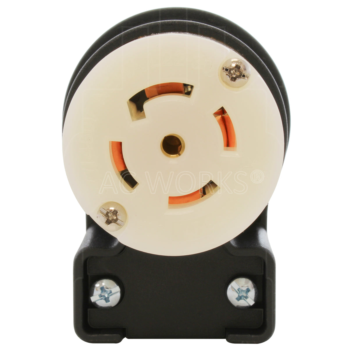 AC WORKS® [ASEL2230R] NEMA L22-30R 30A 3-Phase Y 277/480V Elbow 5-Pron ...