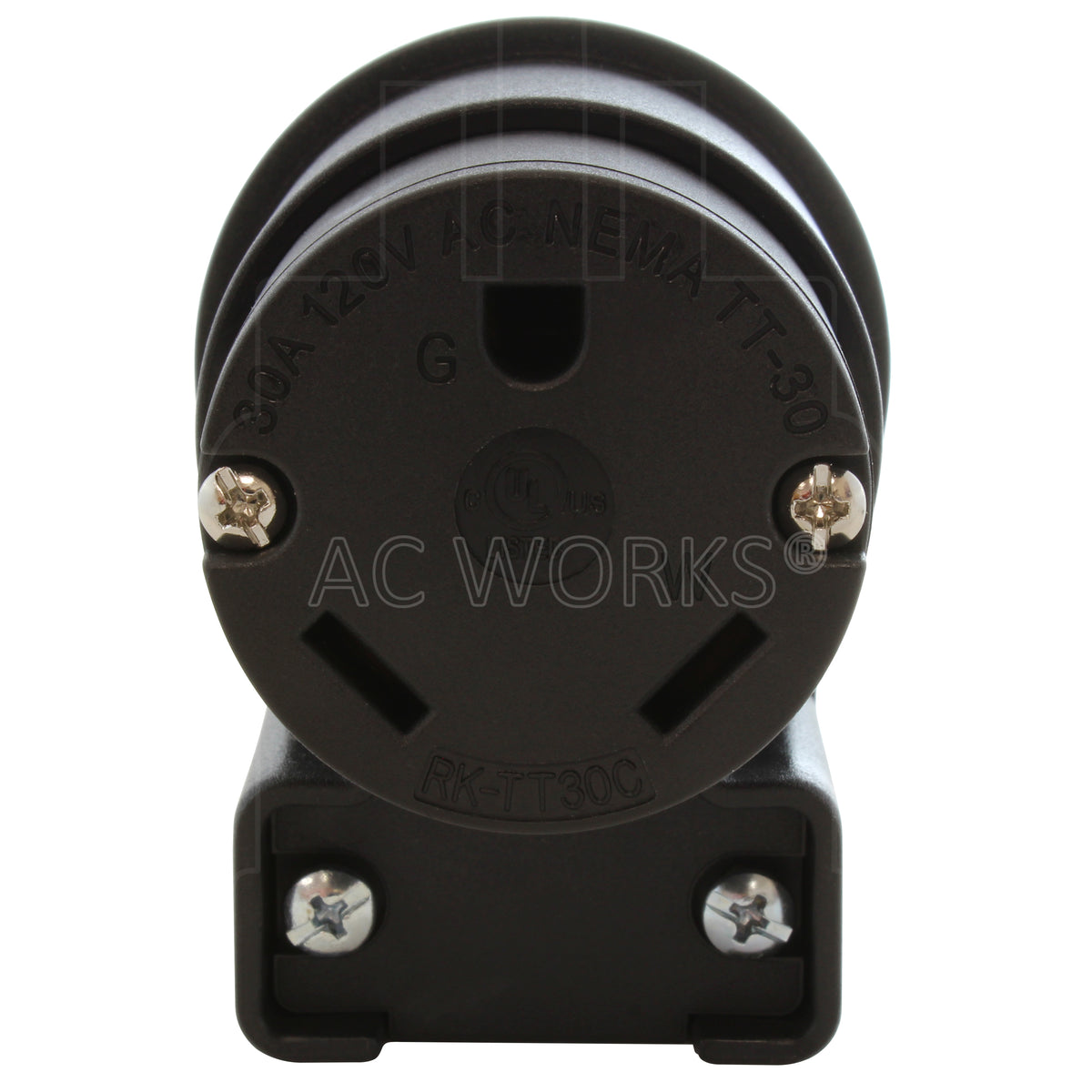 AC WORKS® [ASETT30R] 30 Amp 3-Prong RV Travel Trailer NEMA TT-30R Elbo ...