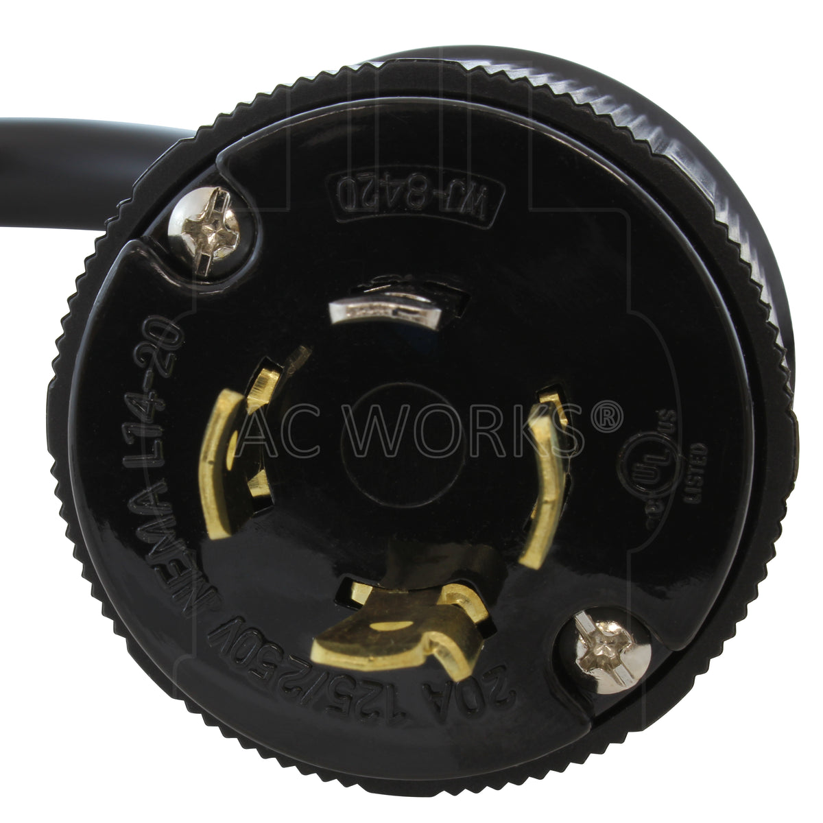 AC WORKS® [G2EVL1420PT-16A] 16A Gen 2 EV Charging NEMA L14-20 Adapter ...