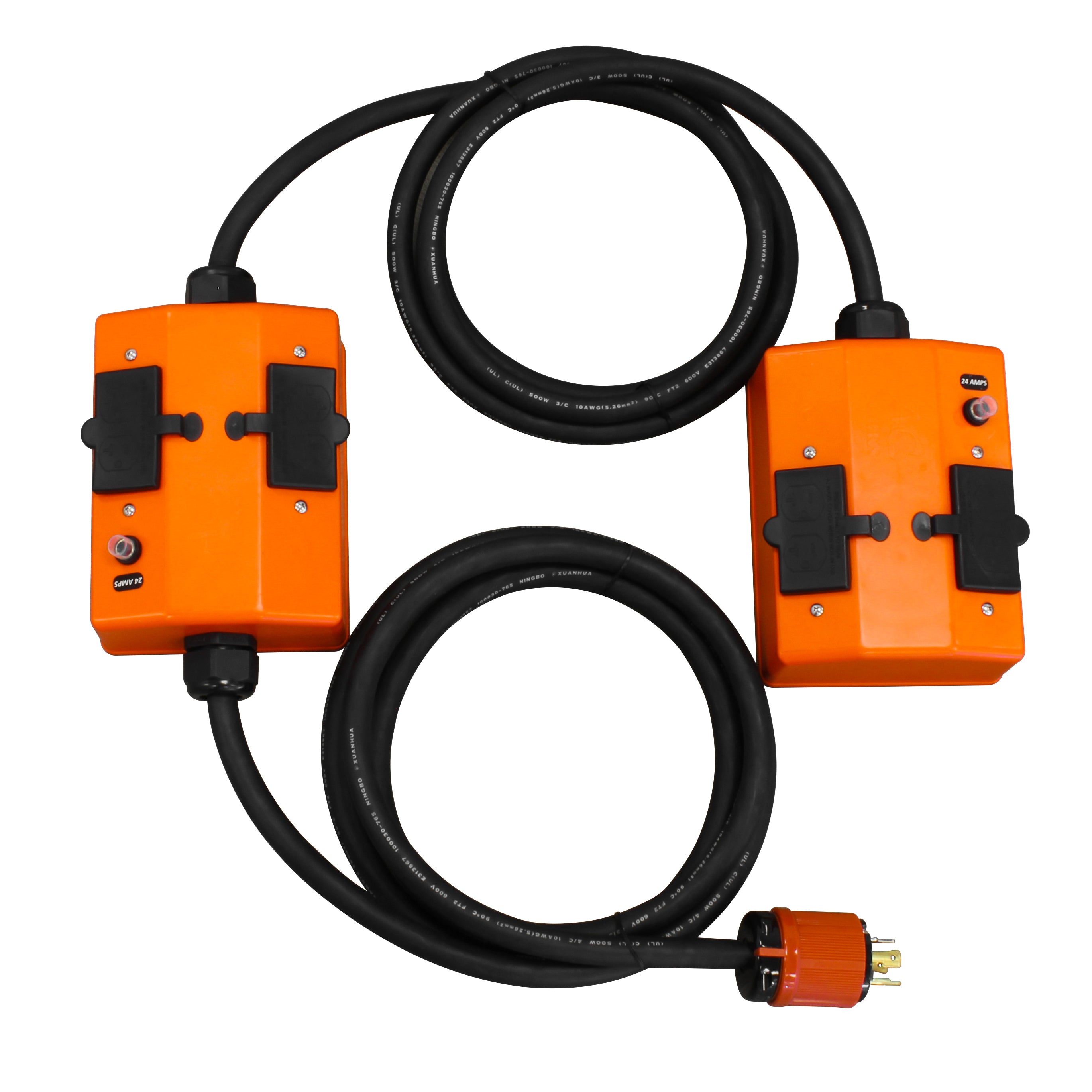 AC WORKS® [L1430PDU-10-AB] 20FT NEMA L14-30 Generator Locking Plug to ...