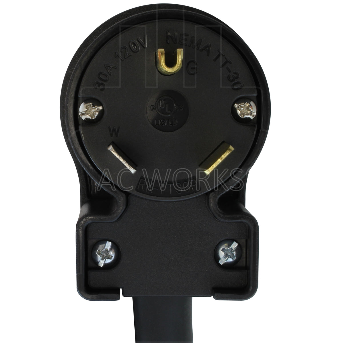 AC WORKS® [TT30PDU] NEMA TT-30 RV 30A Plug to PDU OUTLET BOX (GFCI & B ...